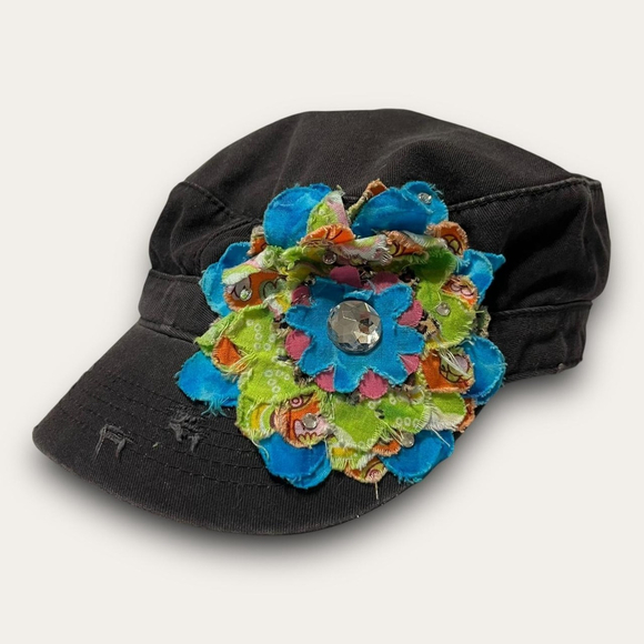 Alternative | Accessories | 3 For 3 Y2k Floral Appliqu Cadet Cap 2000s ...
